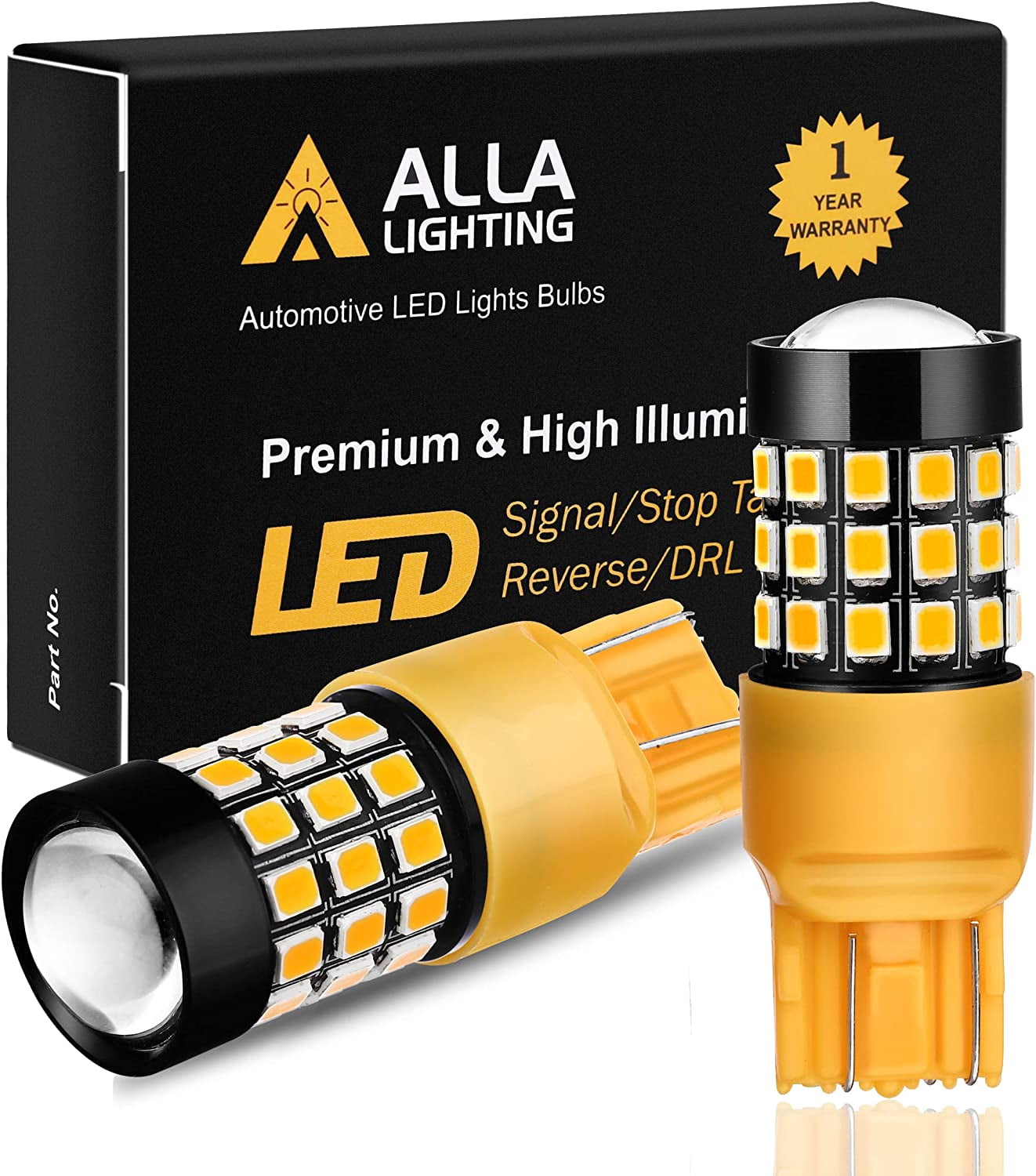 Alla Lighting Super Bright T20 7440 7443 LED Turn Signal Lights Bulbs ...
