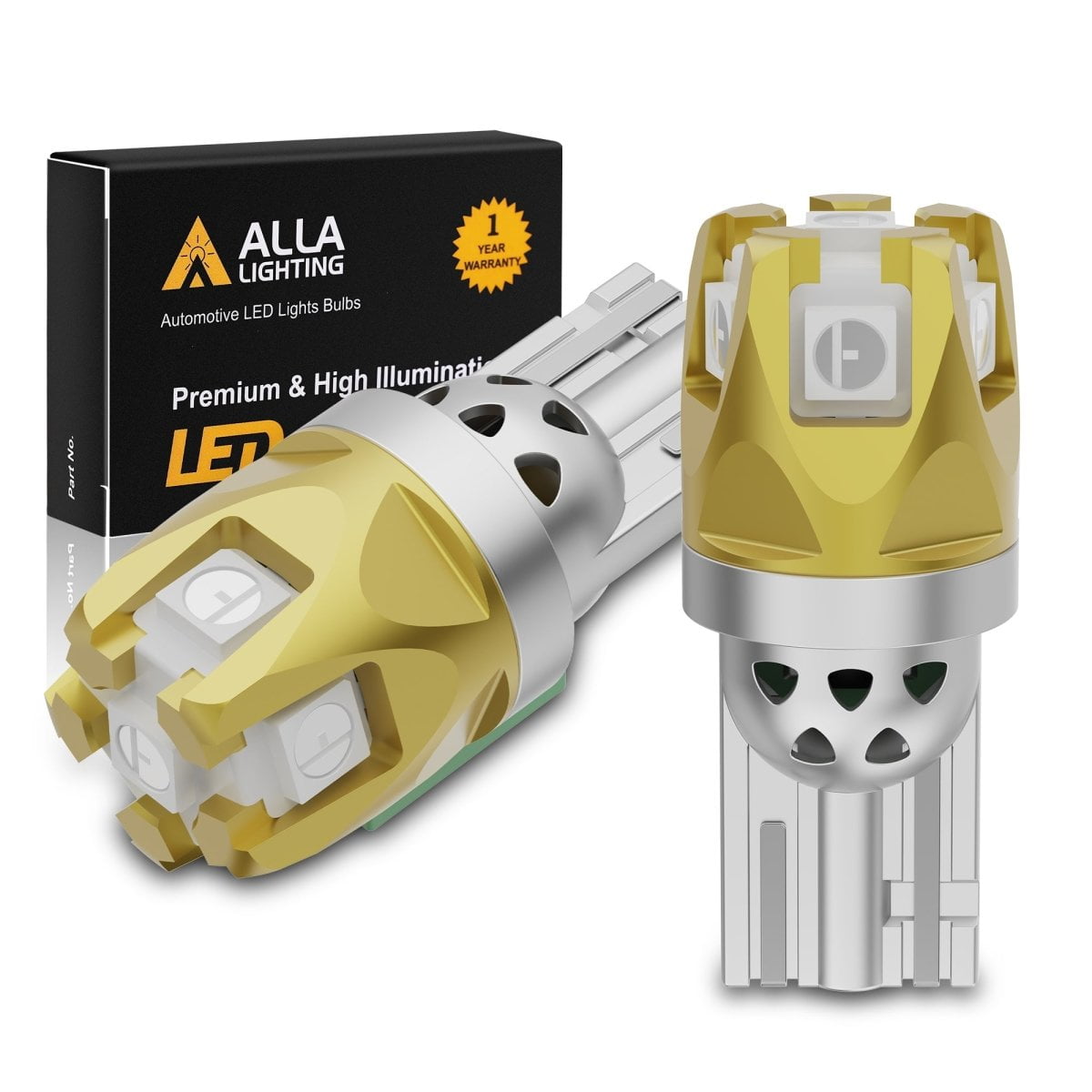 Alla Lighting T10 Wedge 168 194 LED Bulbs 2825 W5W 171 165 585, Ice ...