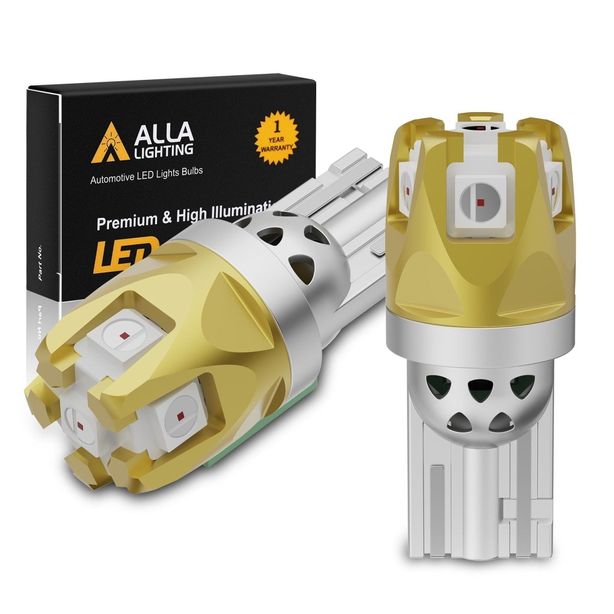 Alla Lighting T10 Wedge 168 194 LED Bulbs 2825 W5W 171 165 585, Red ...