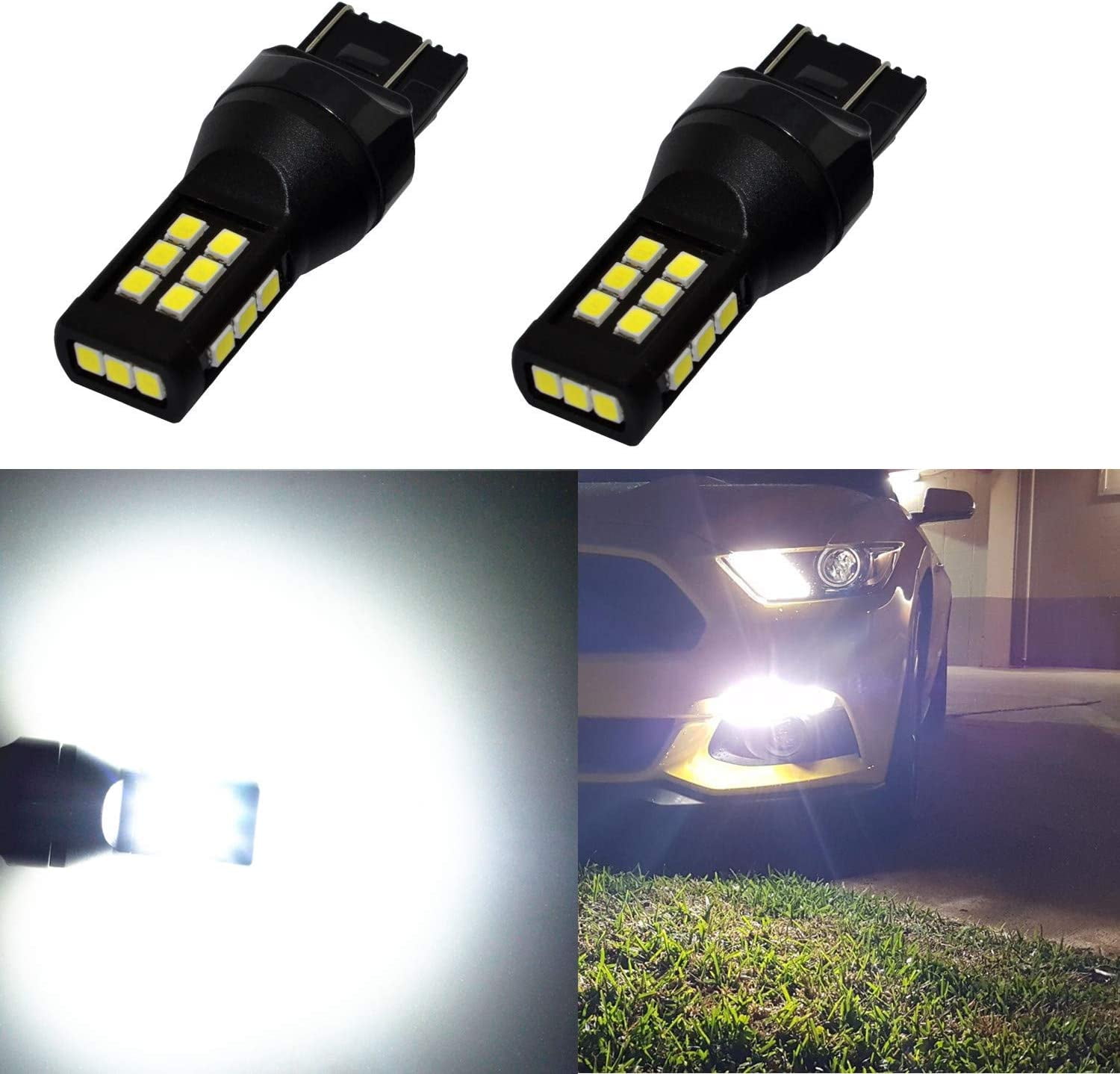 Alla Lighting T20 7440 7443 White LED Bulbs Bright 7441 7444 7443 LED ...