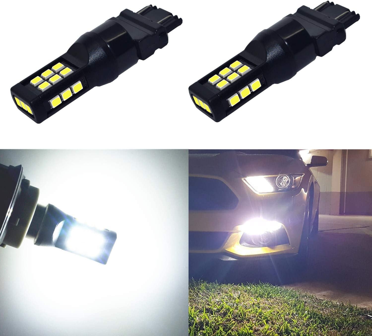 Alla Lighting T25 3121 3157 White LED Bulbs Bright 3021 3057 3457 3157 ...