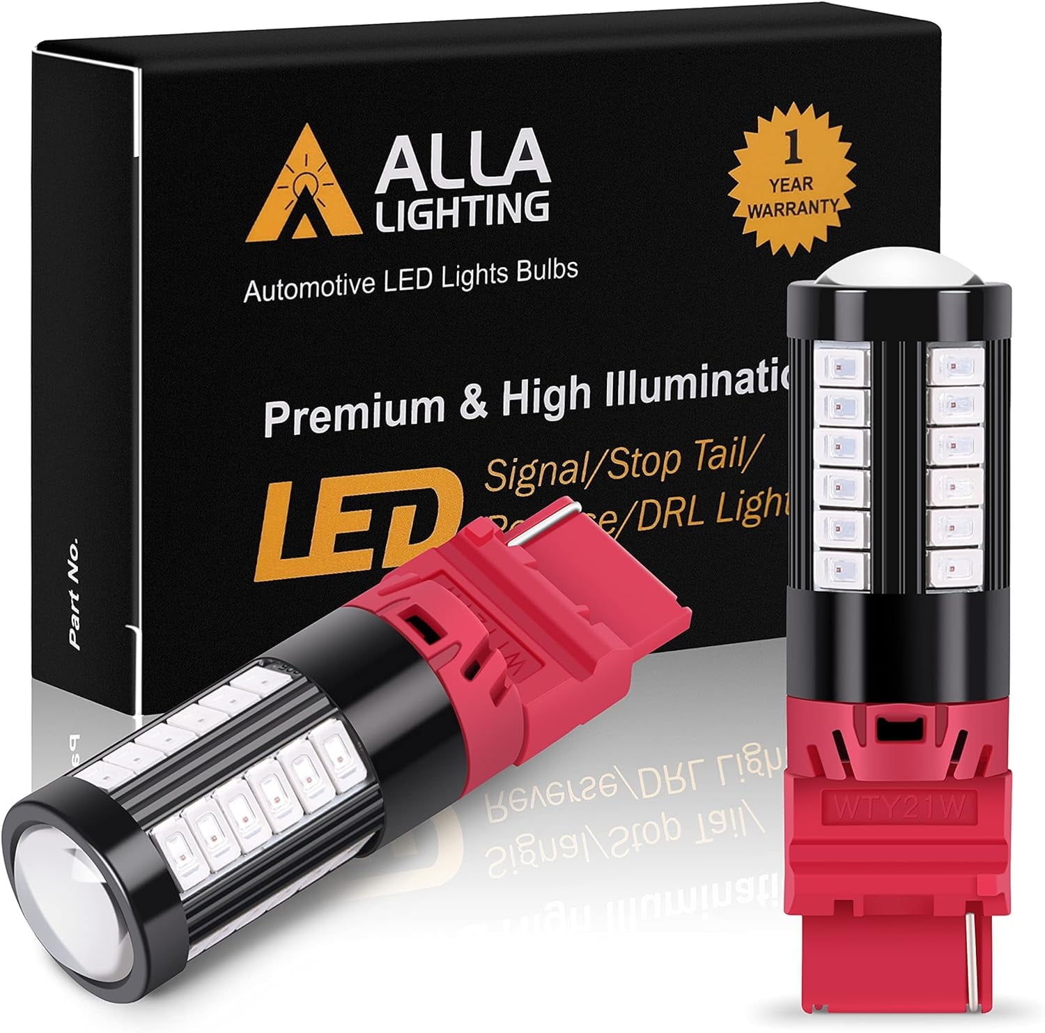 Alla Lighting WTY21W LED Bulbs, Super Bright Rear Turn Signal. Rear ...