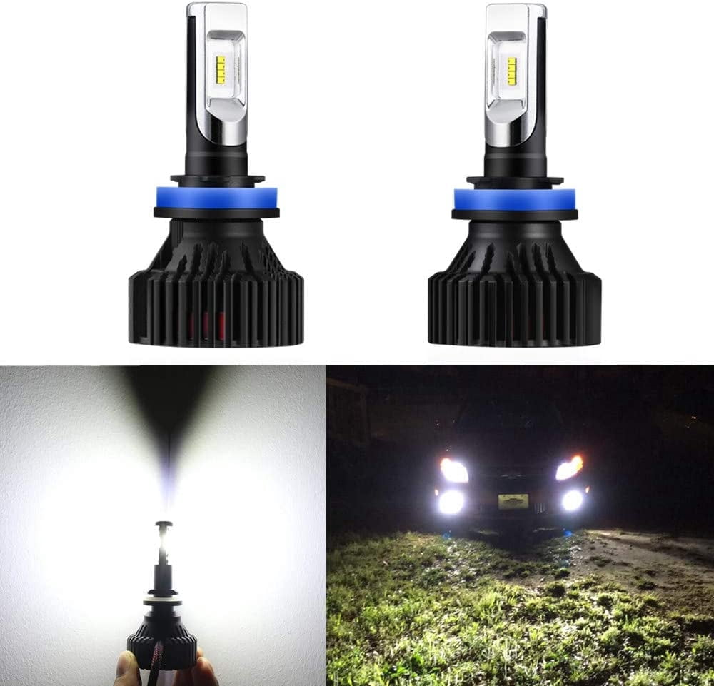Alla Lighting H8 H9 H11 LED Headlights Bulbs, UM-2018, 8000lm, 6000K ...
