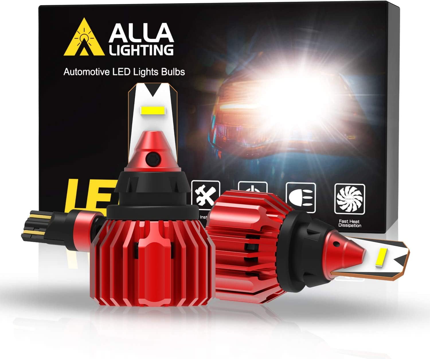 Alla Lighting Xtreme Super Bright T15 912 921 LED Bulbs Back-up Reverse ...