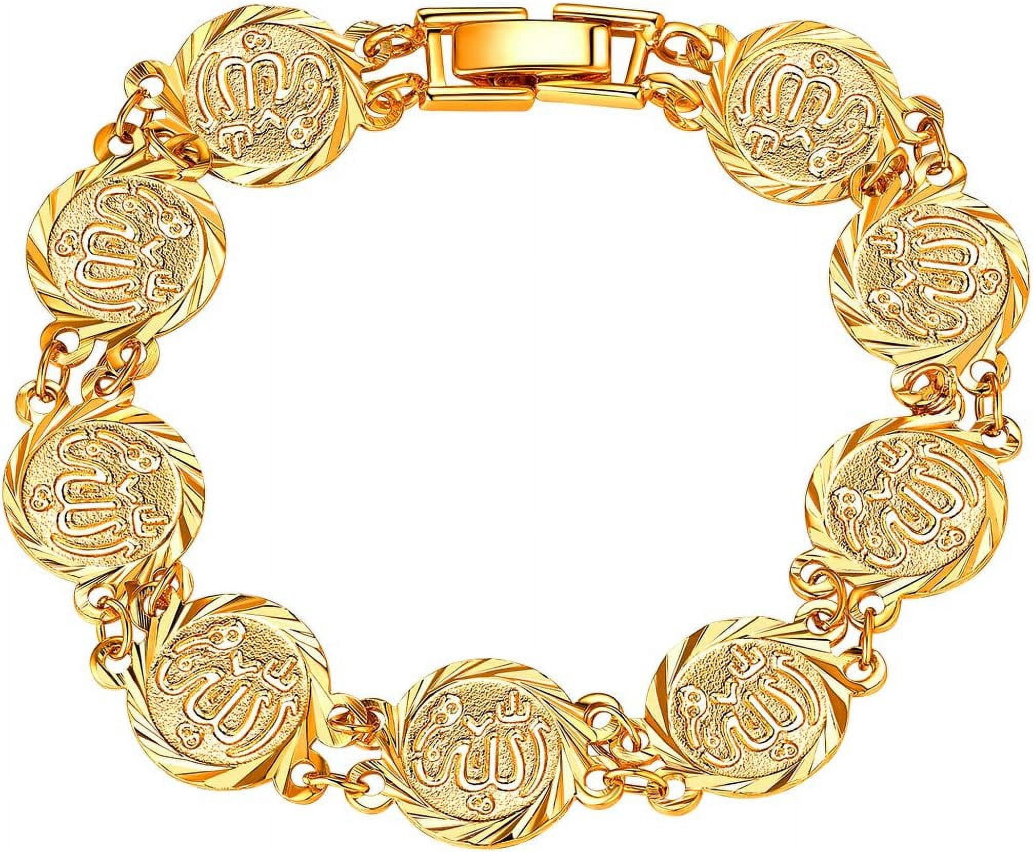 Allah Necklace for Women/Men, 18K Gold Plated /Oval/Coin/Heart/Crescent ...