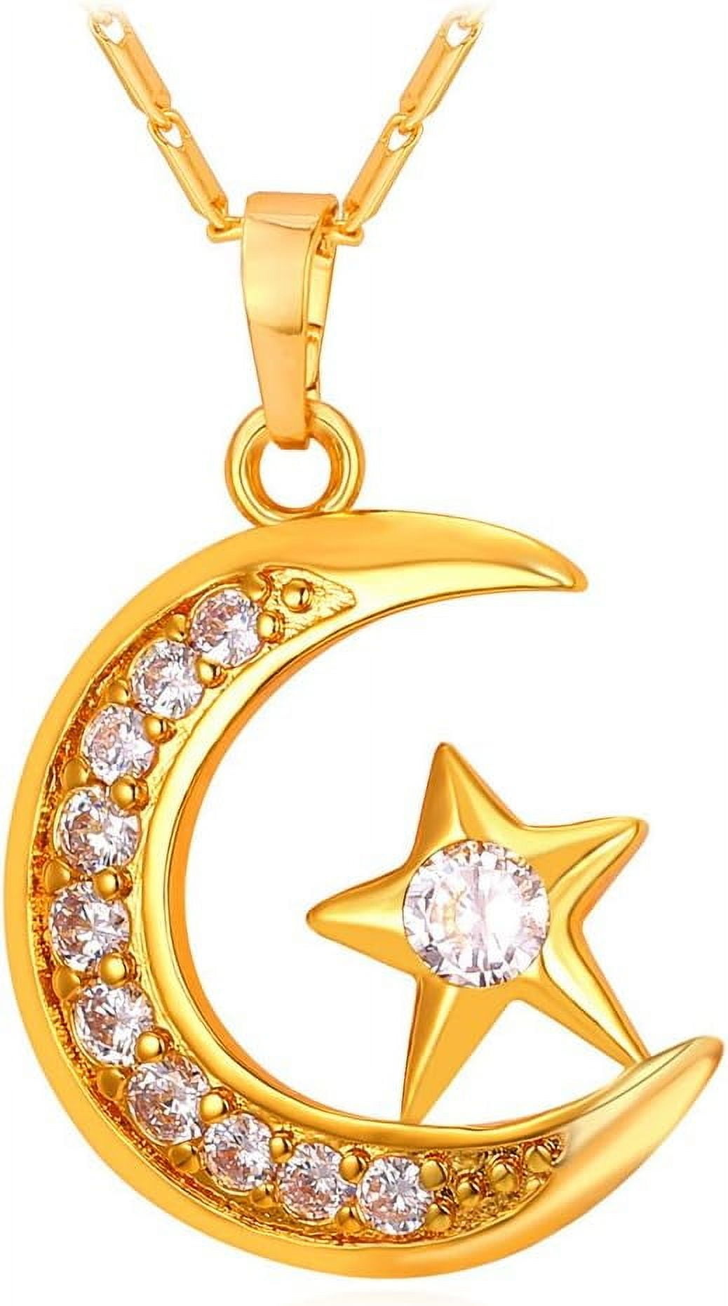 Allah Necklace for Women/Men, 18K Gold Plated Square/Oval/Coin/Heart ...