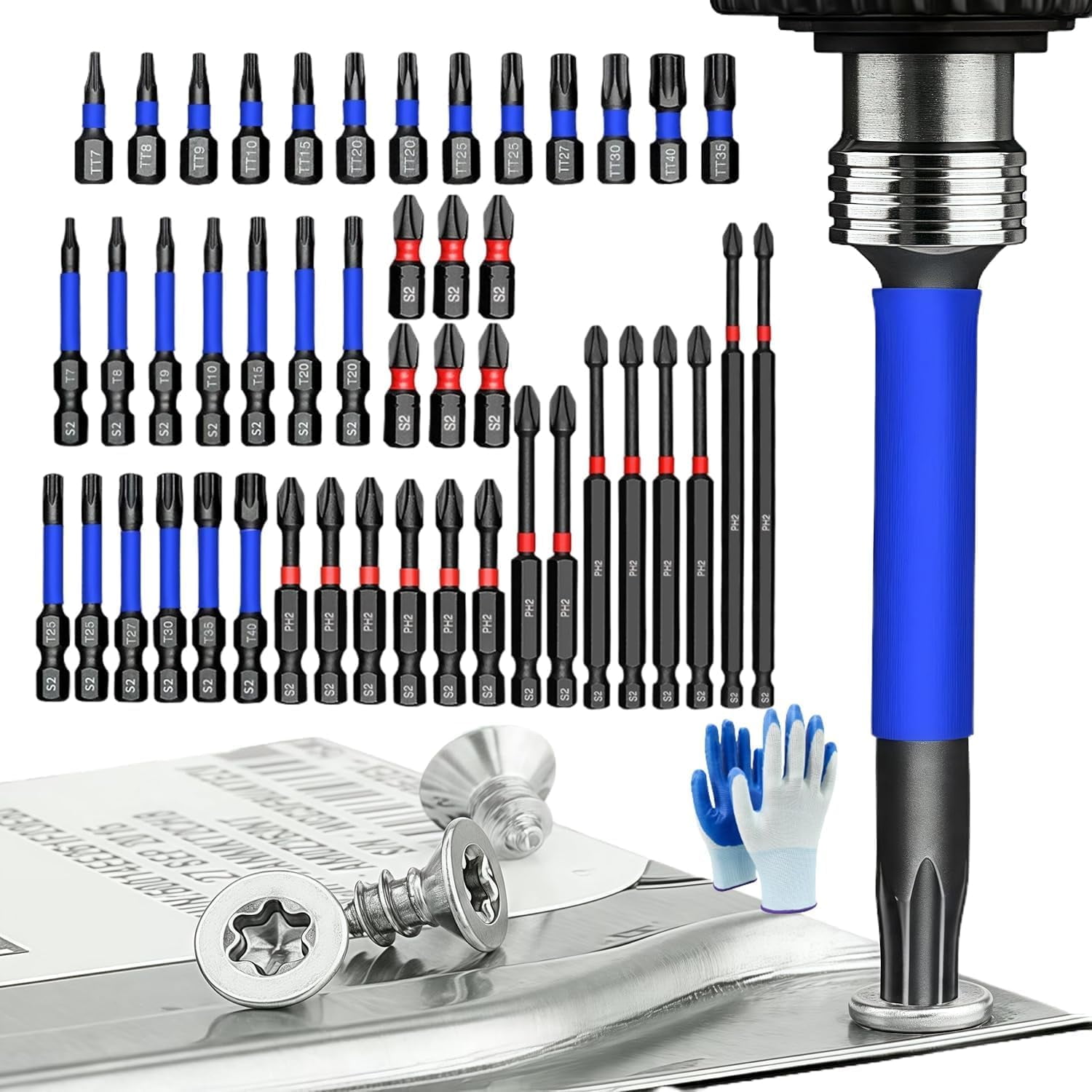 Palcomfy Complete 80-Piece Magnetic Nut Driver Set with Universal ...