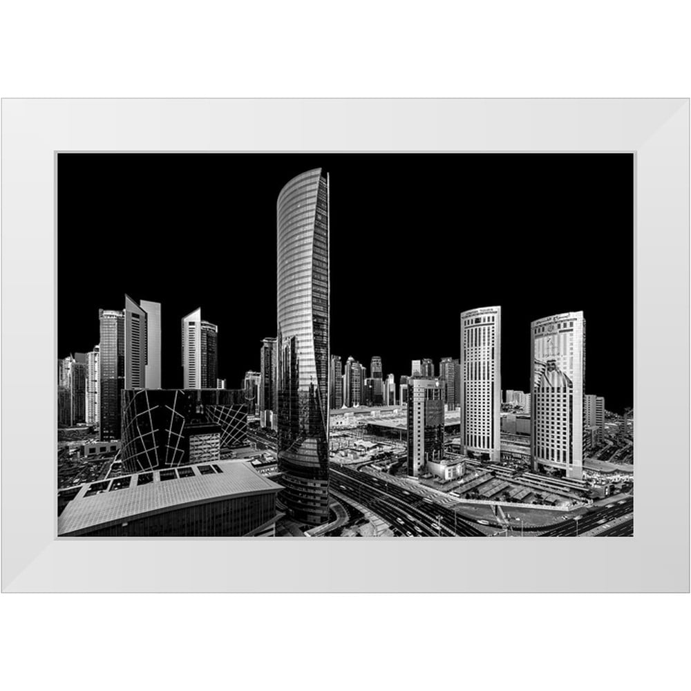 Allam, Abdelkader 24x17 White Modern Wood Framed Museum Art Print ...