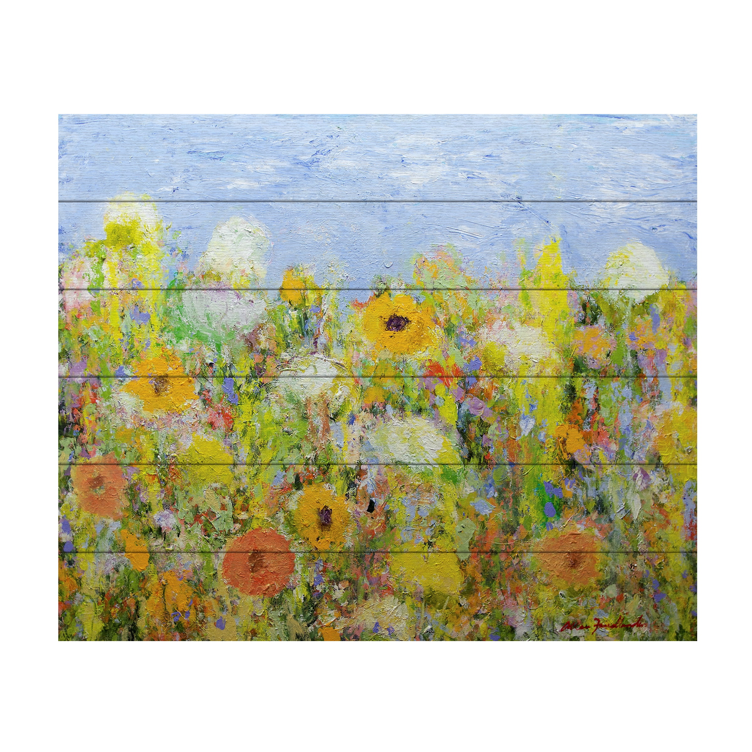 Allan Friedlander 'Dandelion Dust' Wood Slat Art 18x22 - Walmart.com