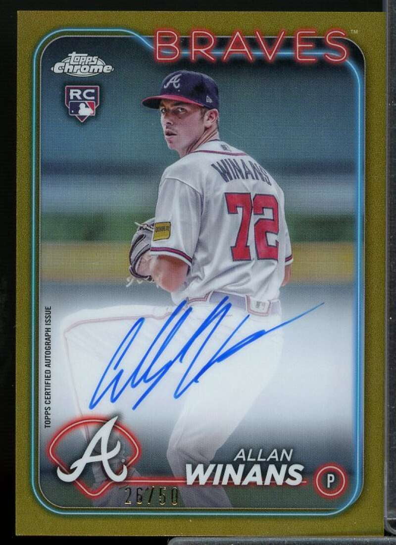 Allan Winans Card 2024 Topps Chrome Rookie Autographs Gold Refractors # ...