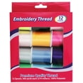 Allary 100% Polyester Embroidery Thread, Assorted Colors, 300 Yd ...