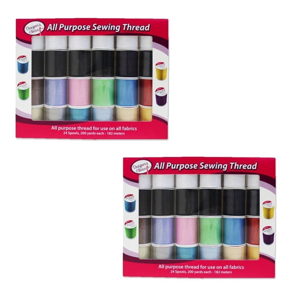 Allary DesignersChoice 4857-GB Multicolor Sewing Thread Spools, 200 Yds ...