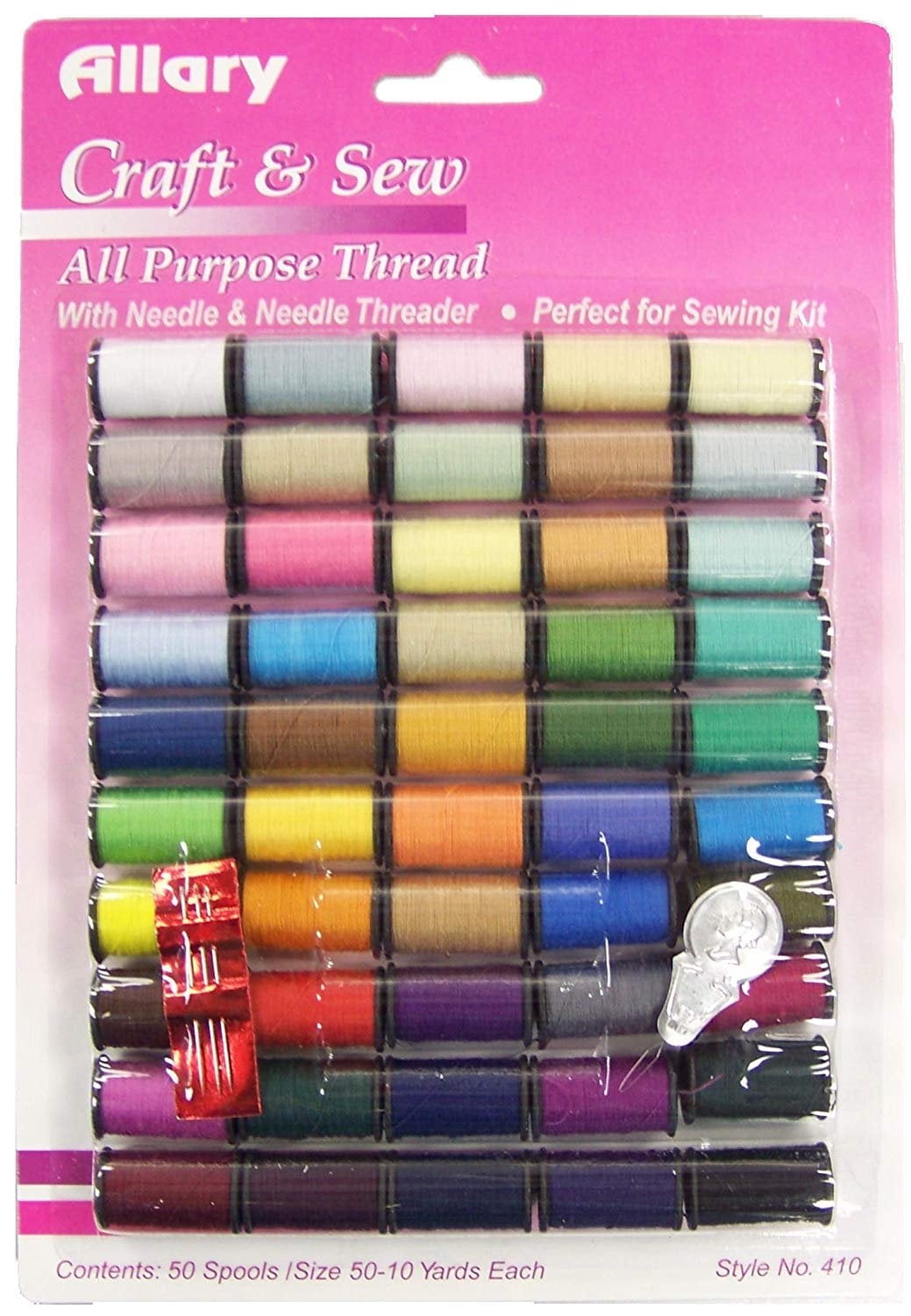 Allary All Purpose Sewing Thread, 45 Spools, Assorted Colors, Includes ...