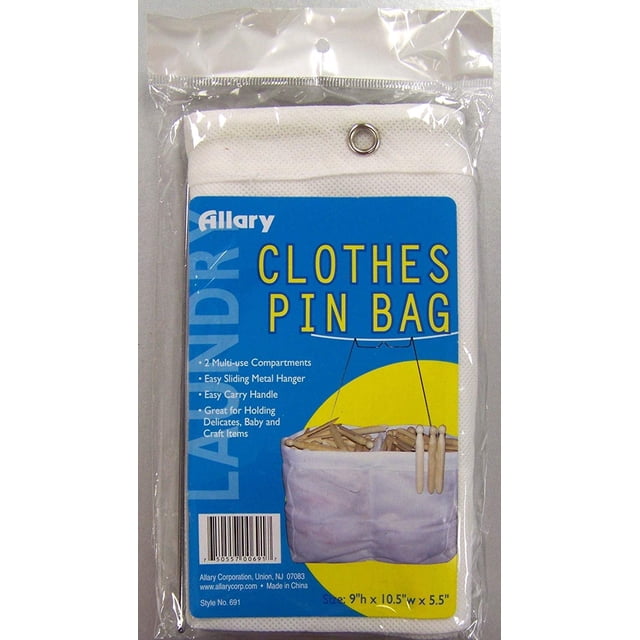 Allary Clothes Pin Bag, Perfect Clothes Line Accessory - Walmart.com