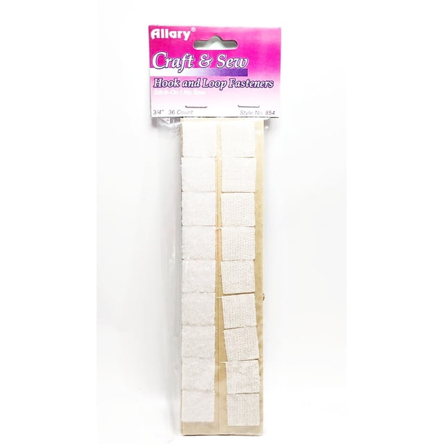 Allary Craft & Sew #854 Stick-On No Sew Hook & Loop Fasteners, 3/4", 36 ...