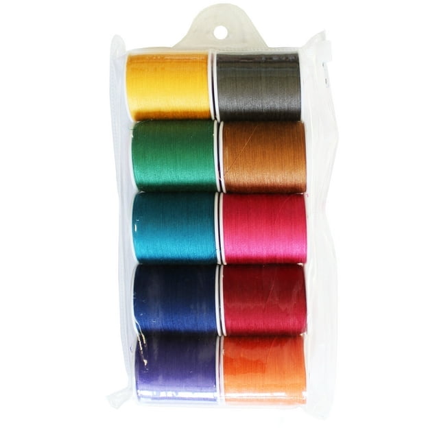 Allary Dark Assorted Sewing Thread, 10 Spools, Strong and Durable for ...