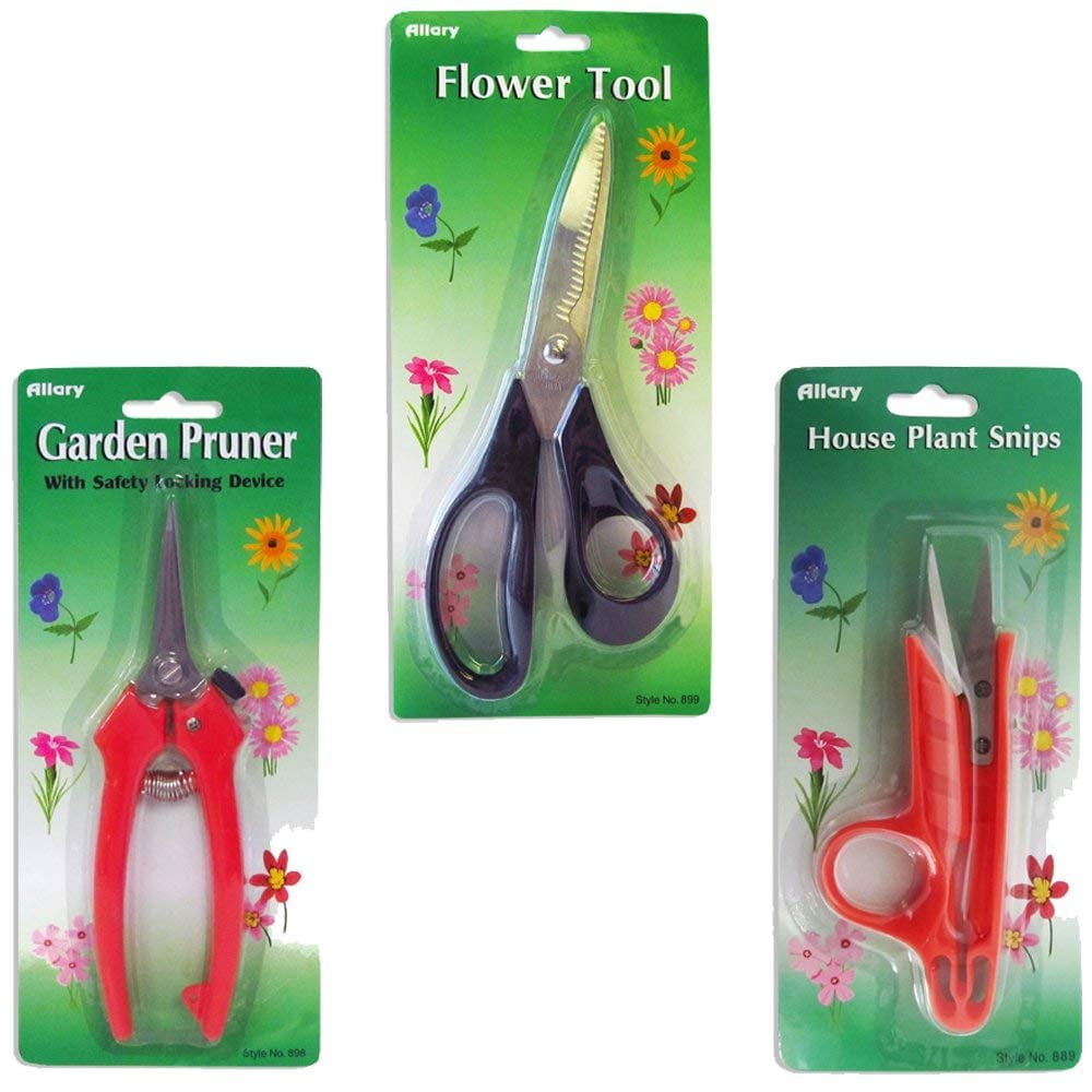 Allary Garden and House Plant Tool Bundle - Pruner, Flower Tool and ...