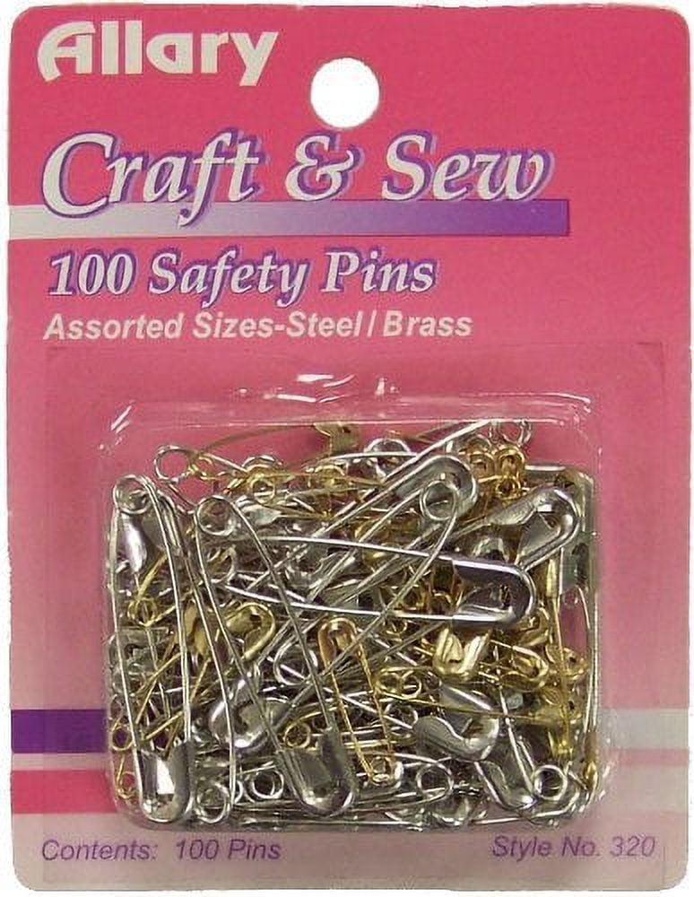 Allary Safety Pins 100/Pkg-Assorted Sizes - Walmart.com