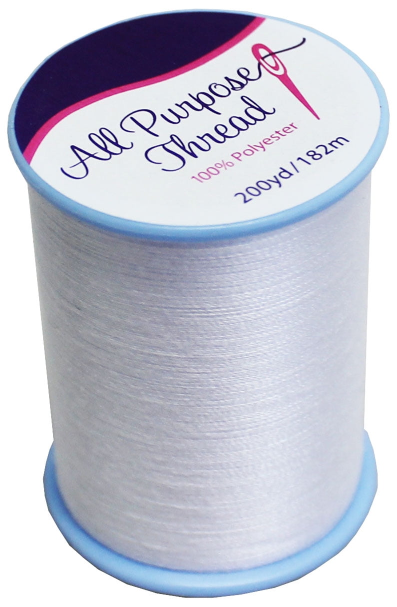 Allary White 100% Polyester Sewing Thread, 200 yd - Walmart.com