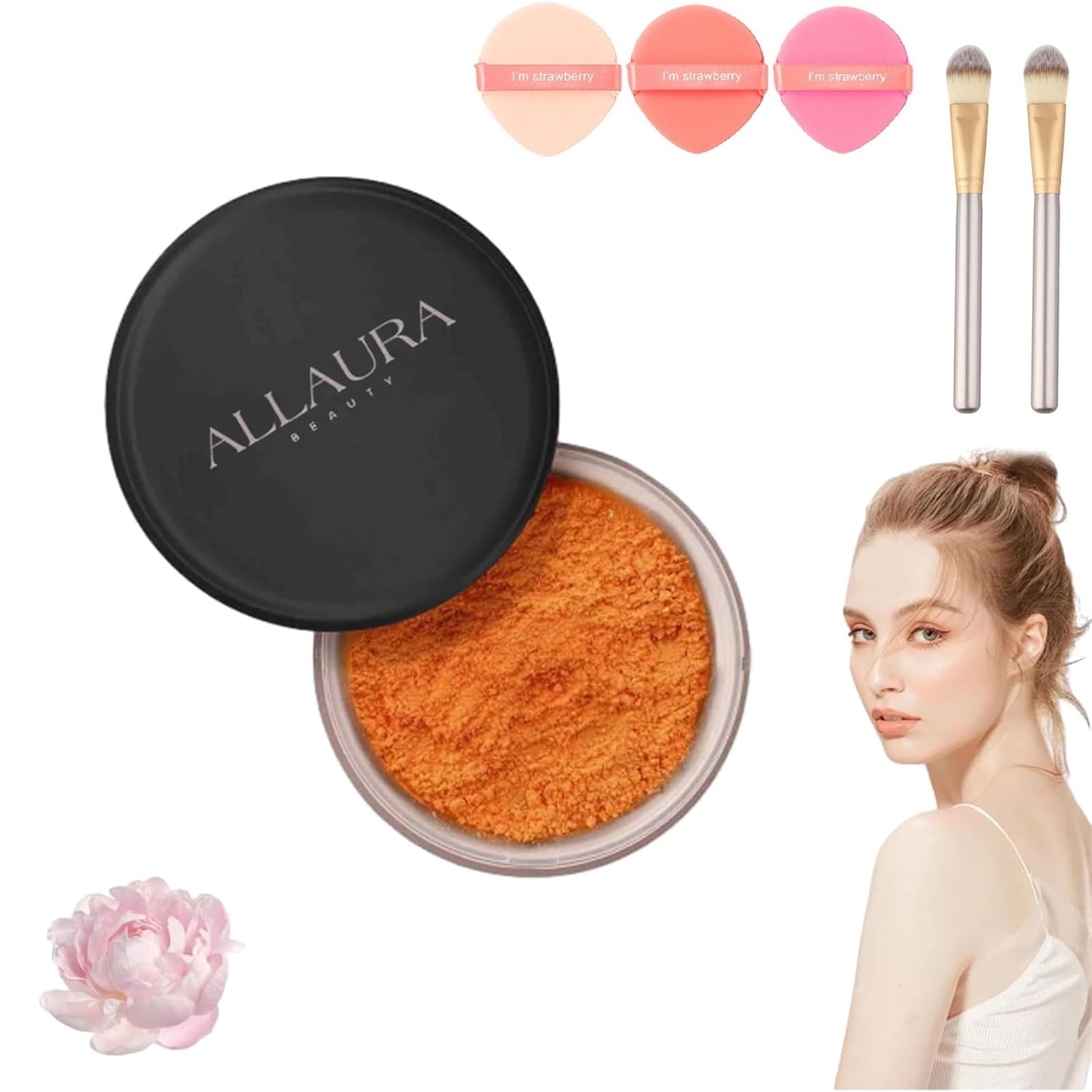 Allaura Beauty Blurring Powder, Blurring Setting Powder, Pink Setting ...