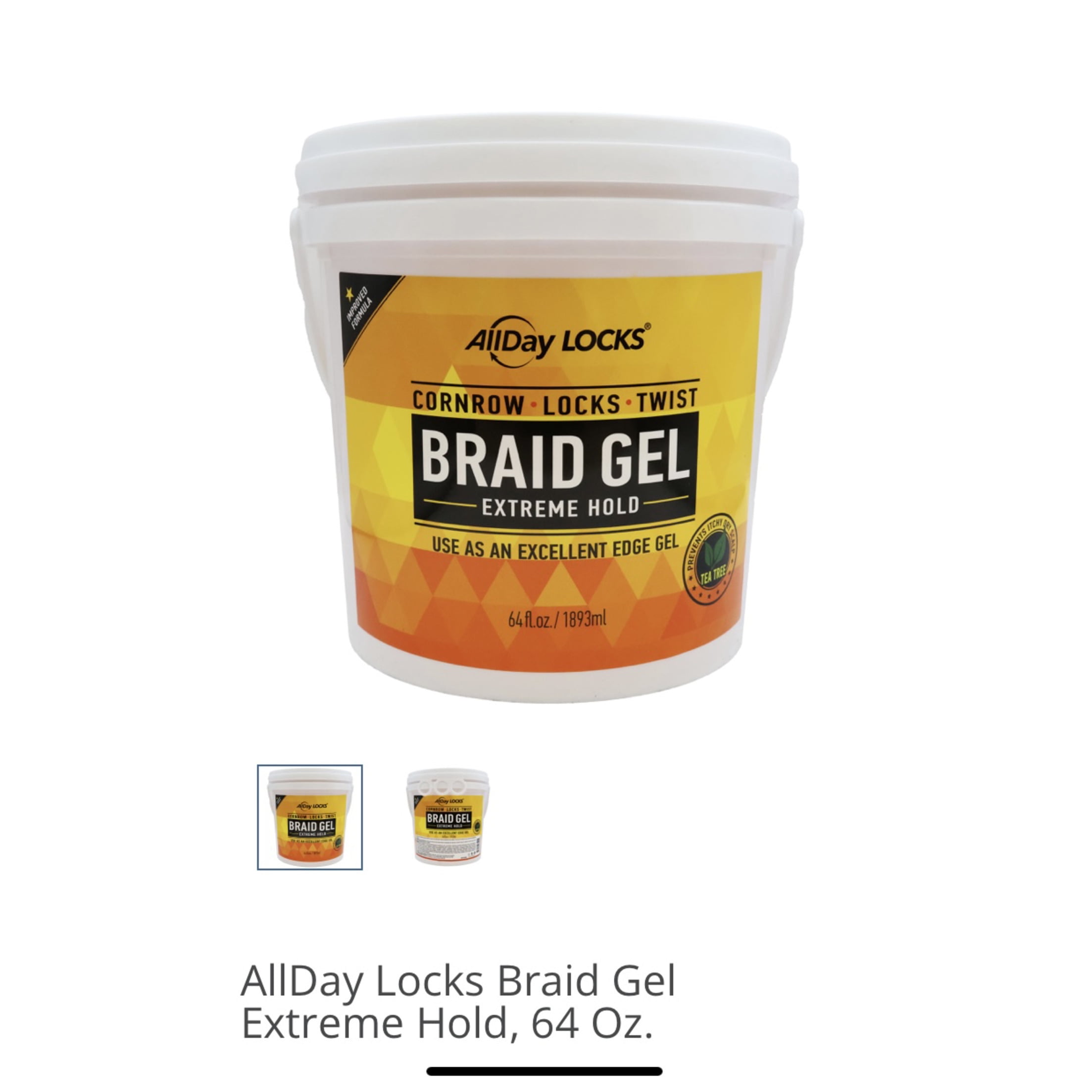 Allday Locks Braid Gel Extreme Hold 64 Fl Oz - Walmart.com