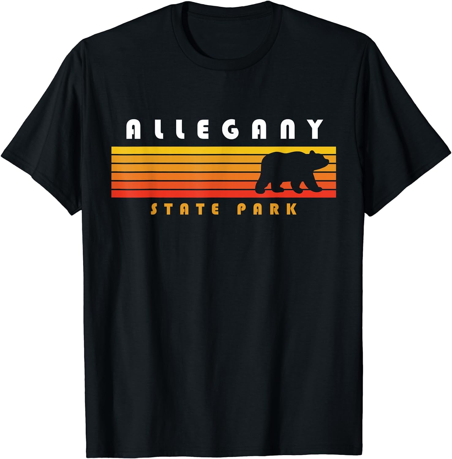 Allegany State Park Camping New York Bear Retro T-Shirt - Walmart.com
