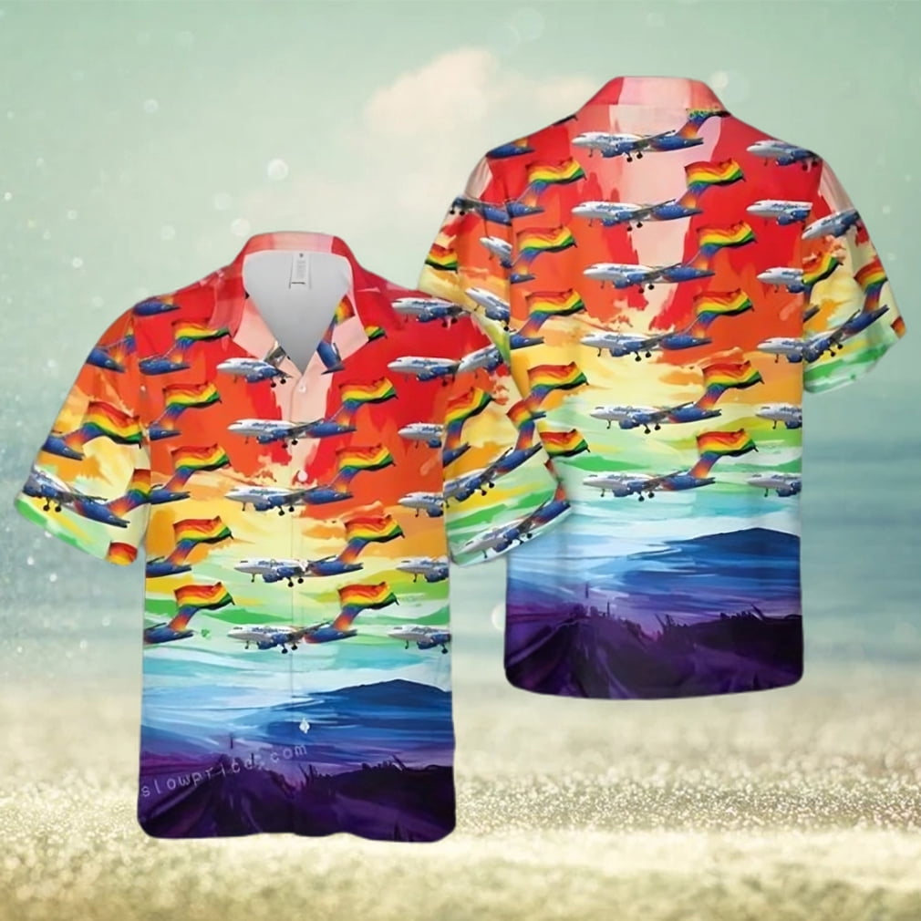 Allegiant Airlines Fly With Pride Cheap Hawaiian Shirt - Walmart.com