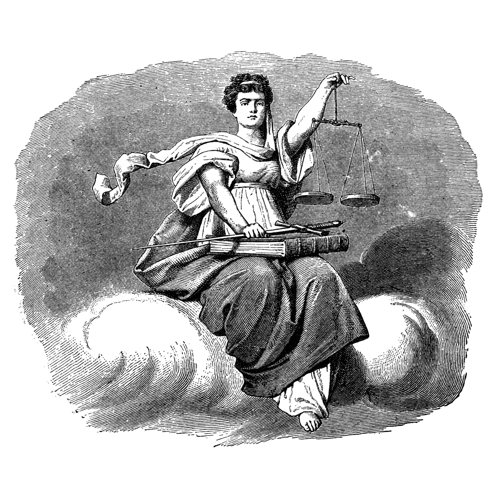 Allegory: Justice./Nwood Engraving, American, 19Th Century. Poster Print by (18 x 24) - Walmart.com