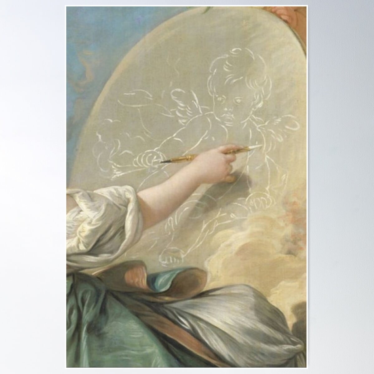 Allegory Of Painting By François Boucher Poster Wall Art, Modern Wall ...