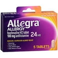 Allegra 24 Hour Allergy Relief Tablets, 180 mg, 5 Count - Walmart ...