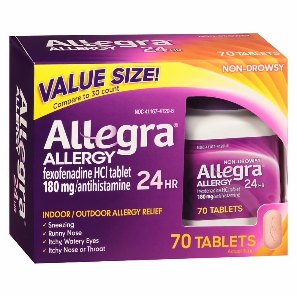 Allegra 24 Hour Allergy Relief Tablets (Pack of 6) - Walmart.com