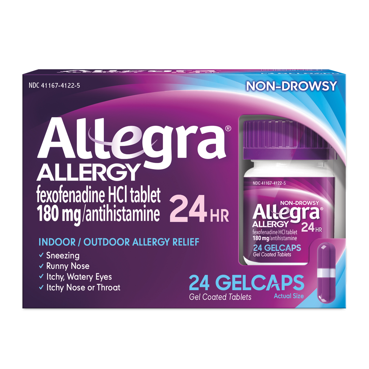 Benadryl Allergy Plus Congestion Ultratabs Allergy Medicine, 24Ct ...