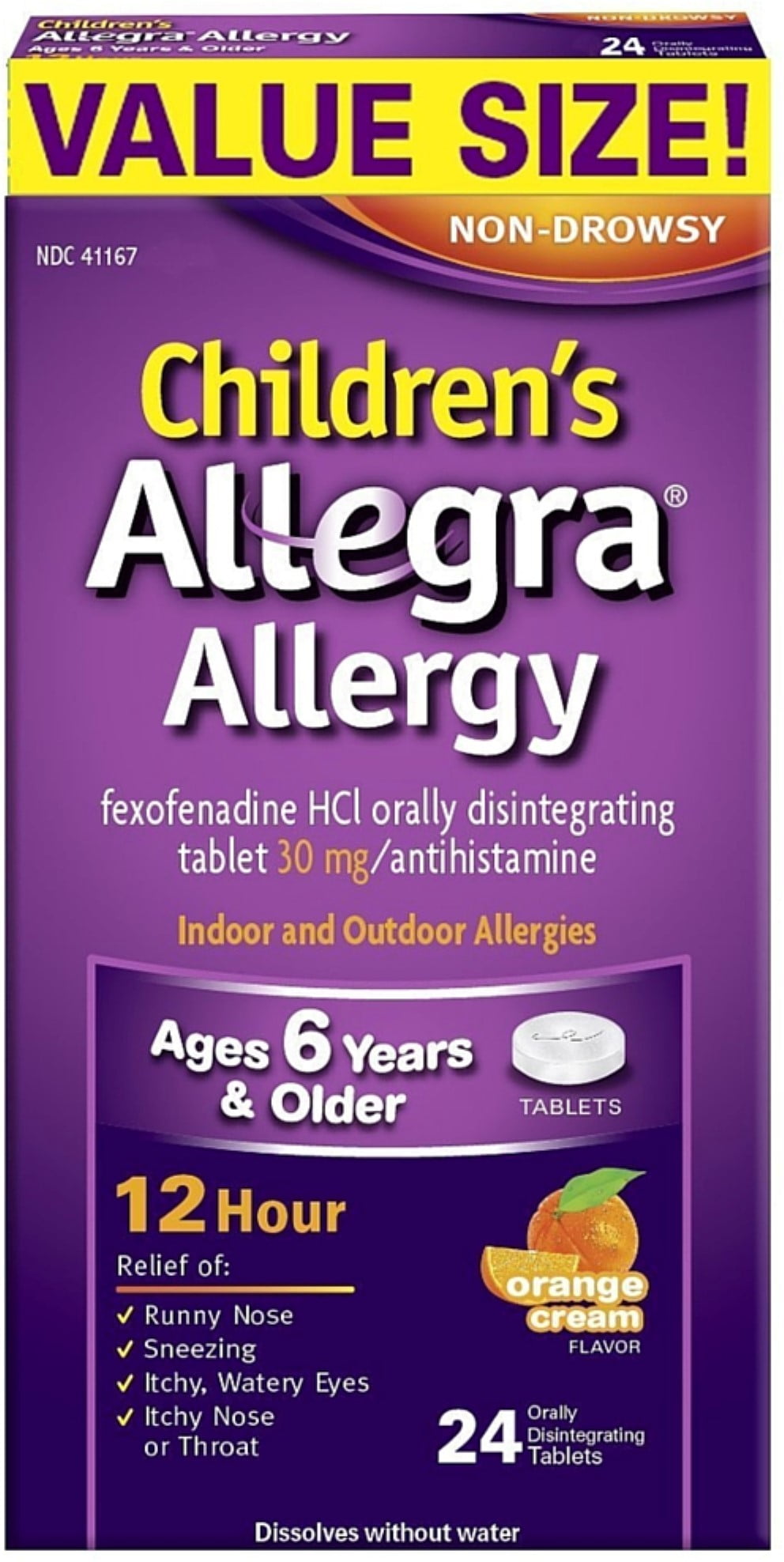 Allegra Children's Allergy 12 Hour Orally Disintegrating Tablets ...