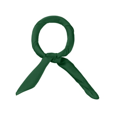 Elerevyo Women Solid Satin Scarves 20" Small Square Neck Scarf ...