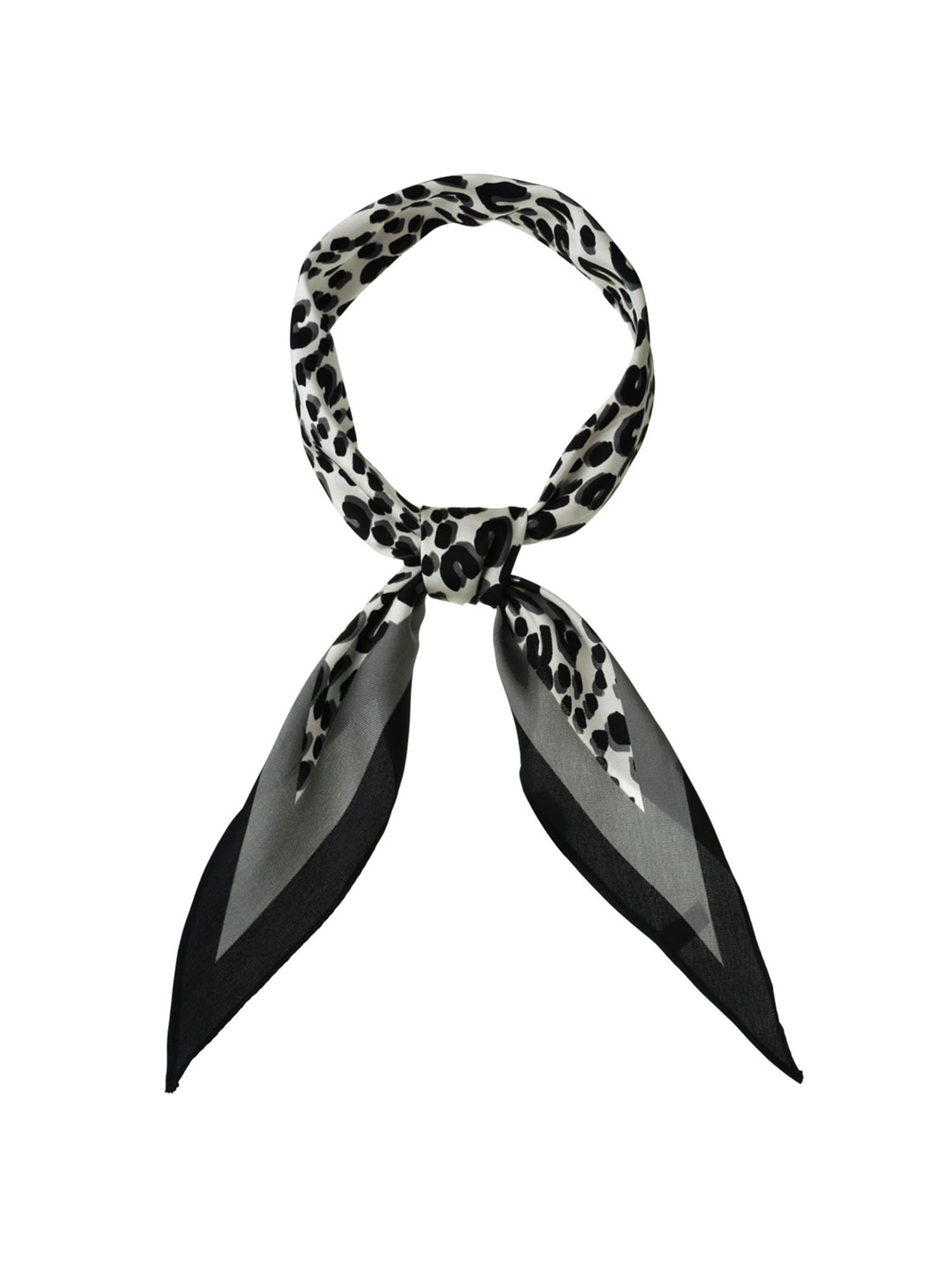 INSPIRE CHIC Leopard Print Rhombus Neck Scarf Scarves Wraps Neckerchief ...