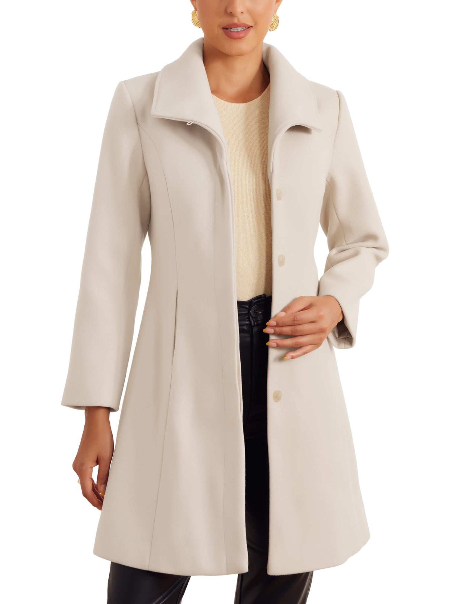 INSPIRE CHIC Elegant Winter Coats for Women's Casual Button Outwear Pea ...