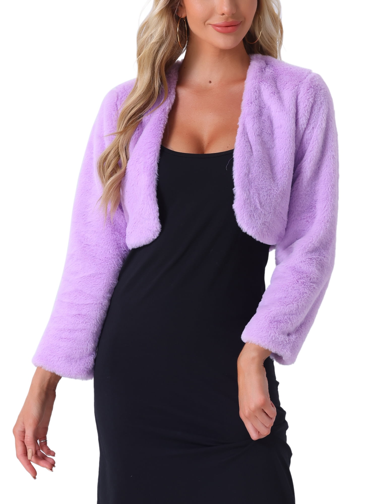 INSPIRE CHIC Formal Bolero for Women's Evening Dressy Faux Fur Shrug ...