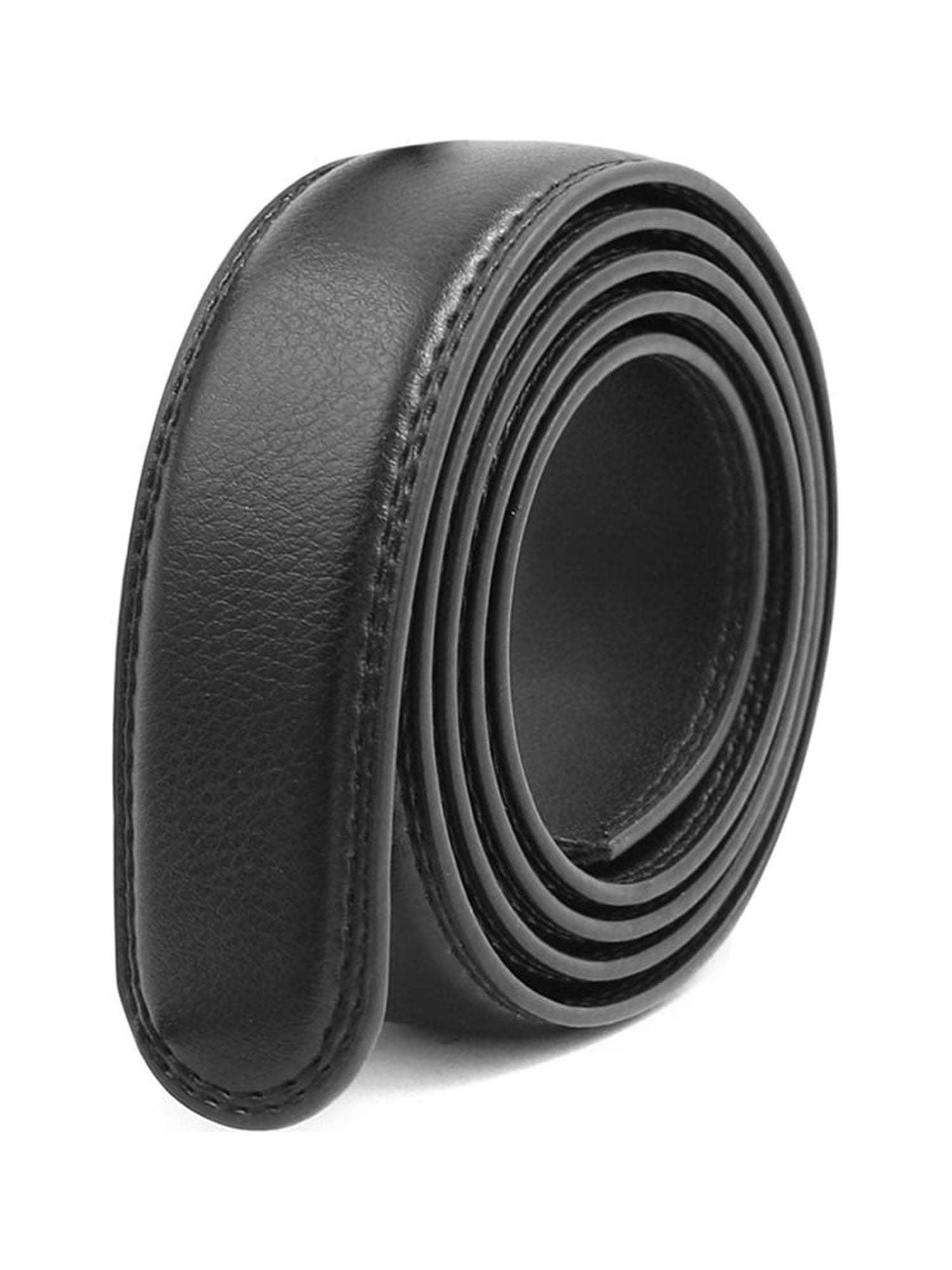 Allegra K Men's PU Buckleless Holeless Ratchet Hard Plastic Waist Belt ...