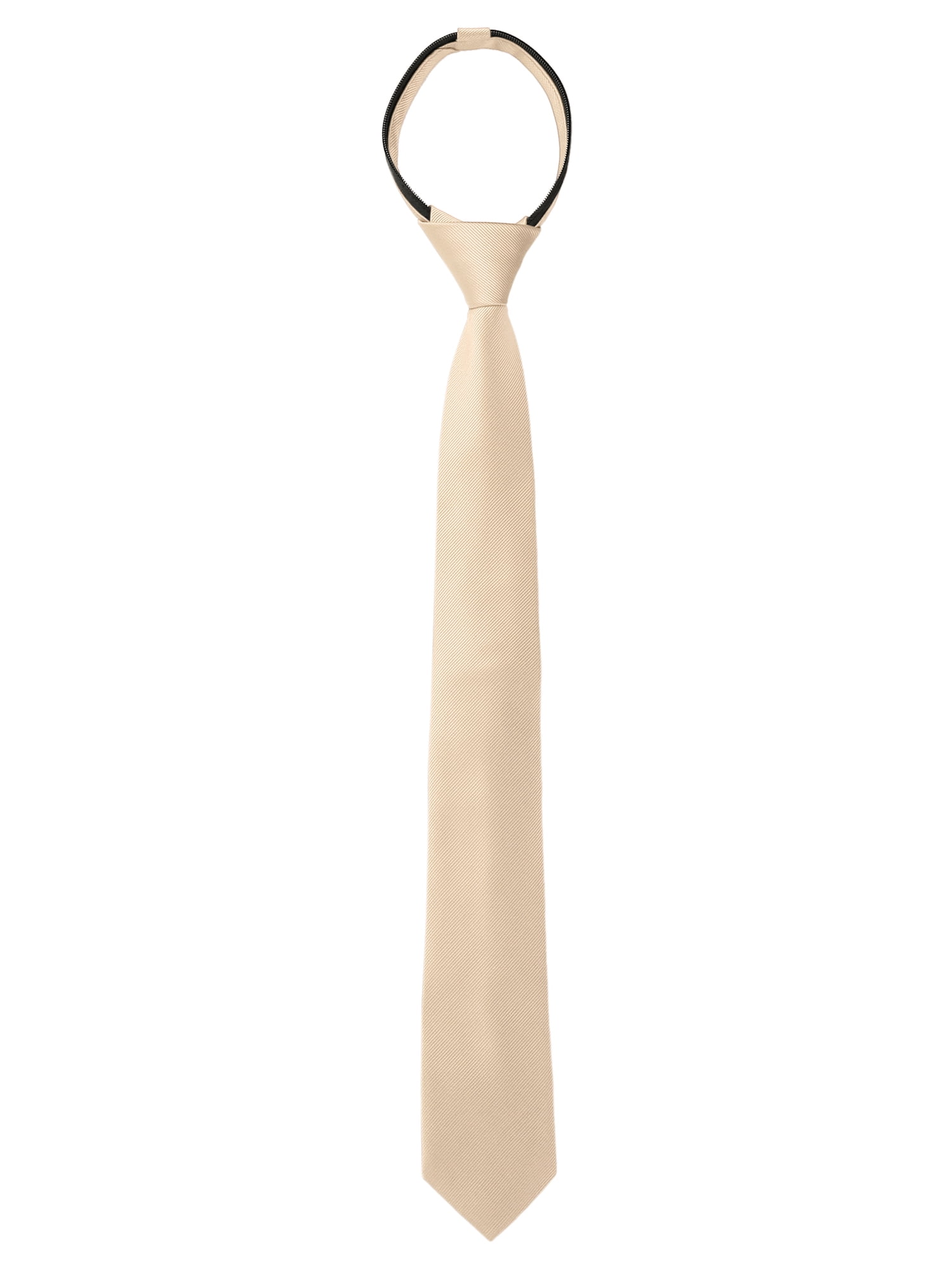 INSPIRE CHIC Men's Skinny Pretied Solid Color Zipper Ties Neck ...