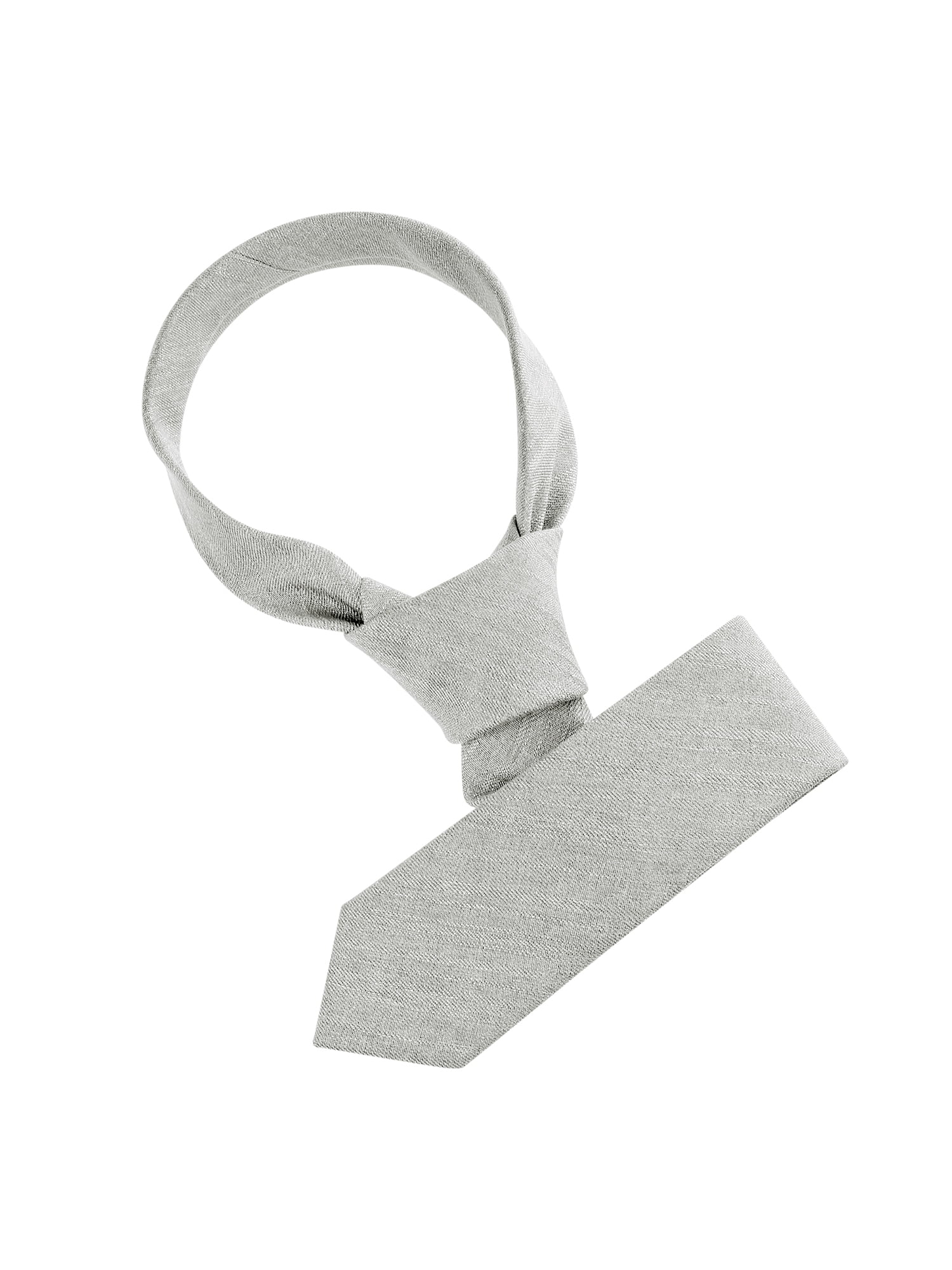 INSPIRE CHIC Men's Self-Tied Solid Color Formal Slim Ties Light Gray ...