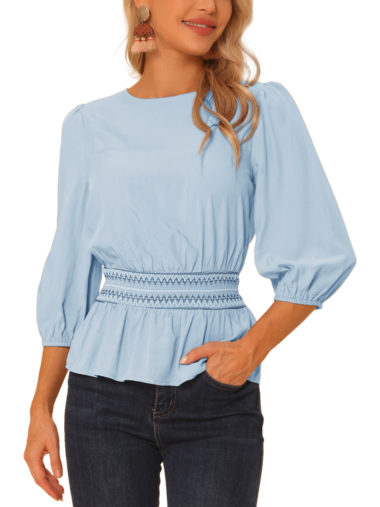 OAT New York Women's Smocked Top - Walmart.com