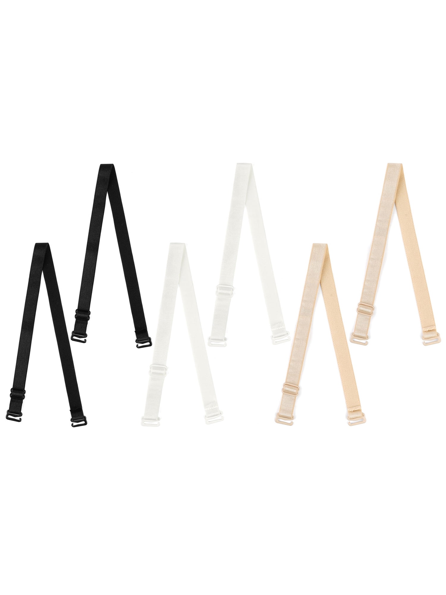 INSPIRE CHIC 3 Pair 10/12/15/18/20mm Width Stretchable Shoulder Bra ...