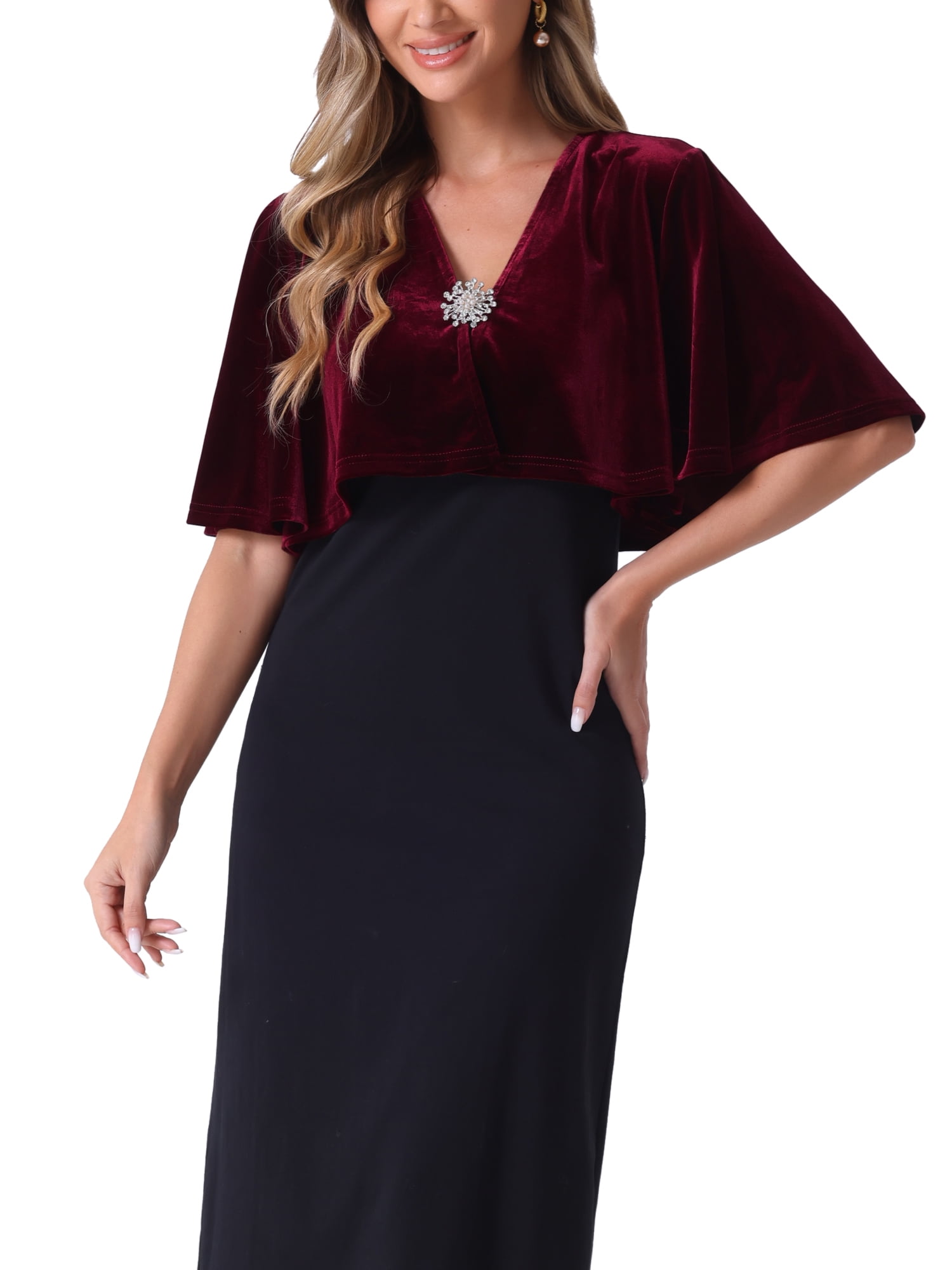 INSPIRE CHIC Velvet Cardigans for Women's Bell Sleeve Solid Open Front ...