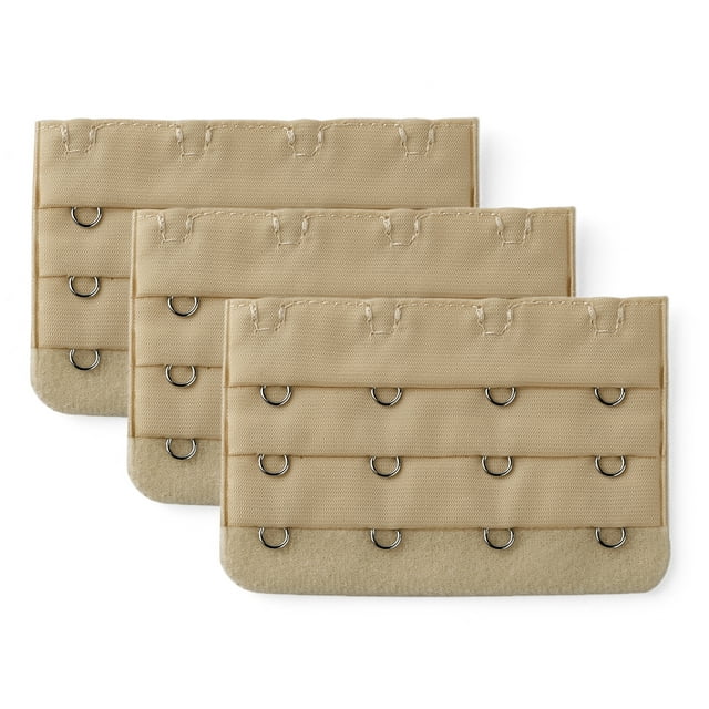 INSPIRE CHIC Women 3 Rows 4 Hooks Underwear Bra Band Extension Strap 3 ...