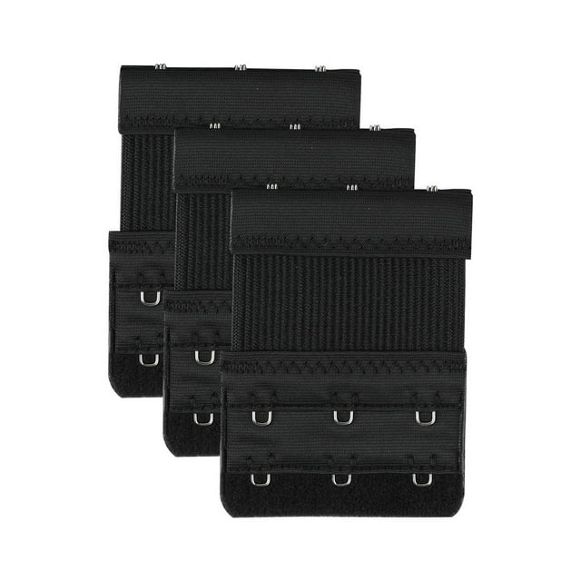 Allegra K Women 3Pcs Strechy Bra Extender 2x2/2x3/2x4 Hooks Elastic ...