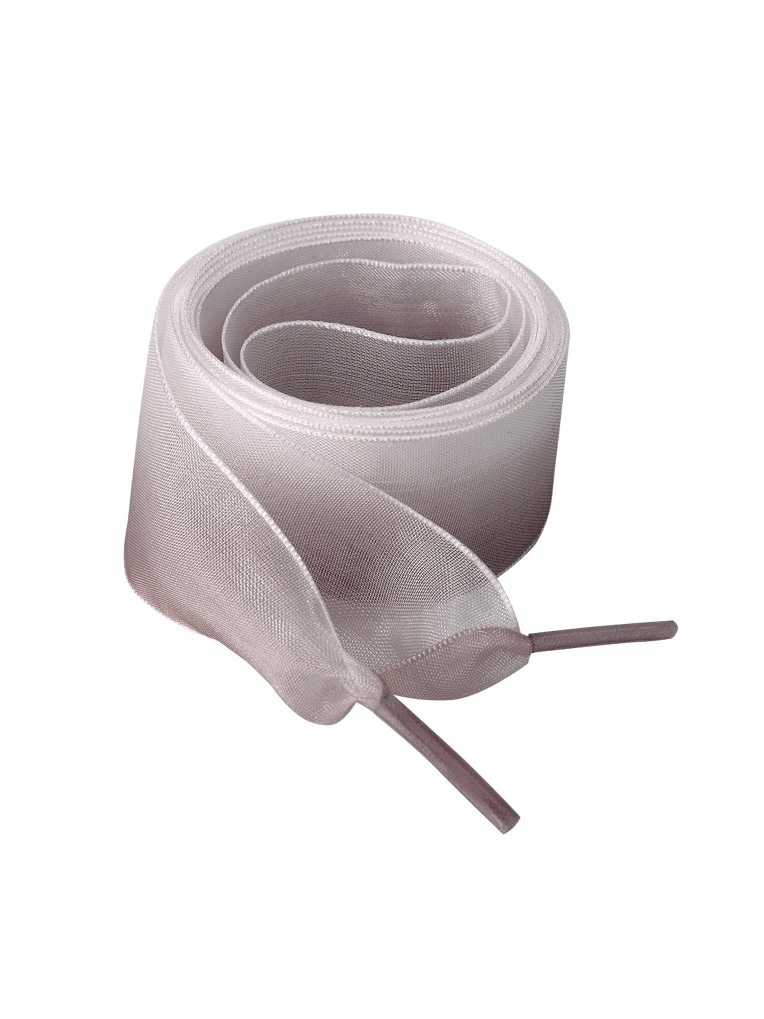 INSPIRE CHIC Women's 2.5cm Wide Flat Shoelaces Gradient Color Organza ...