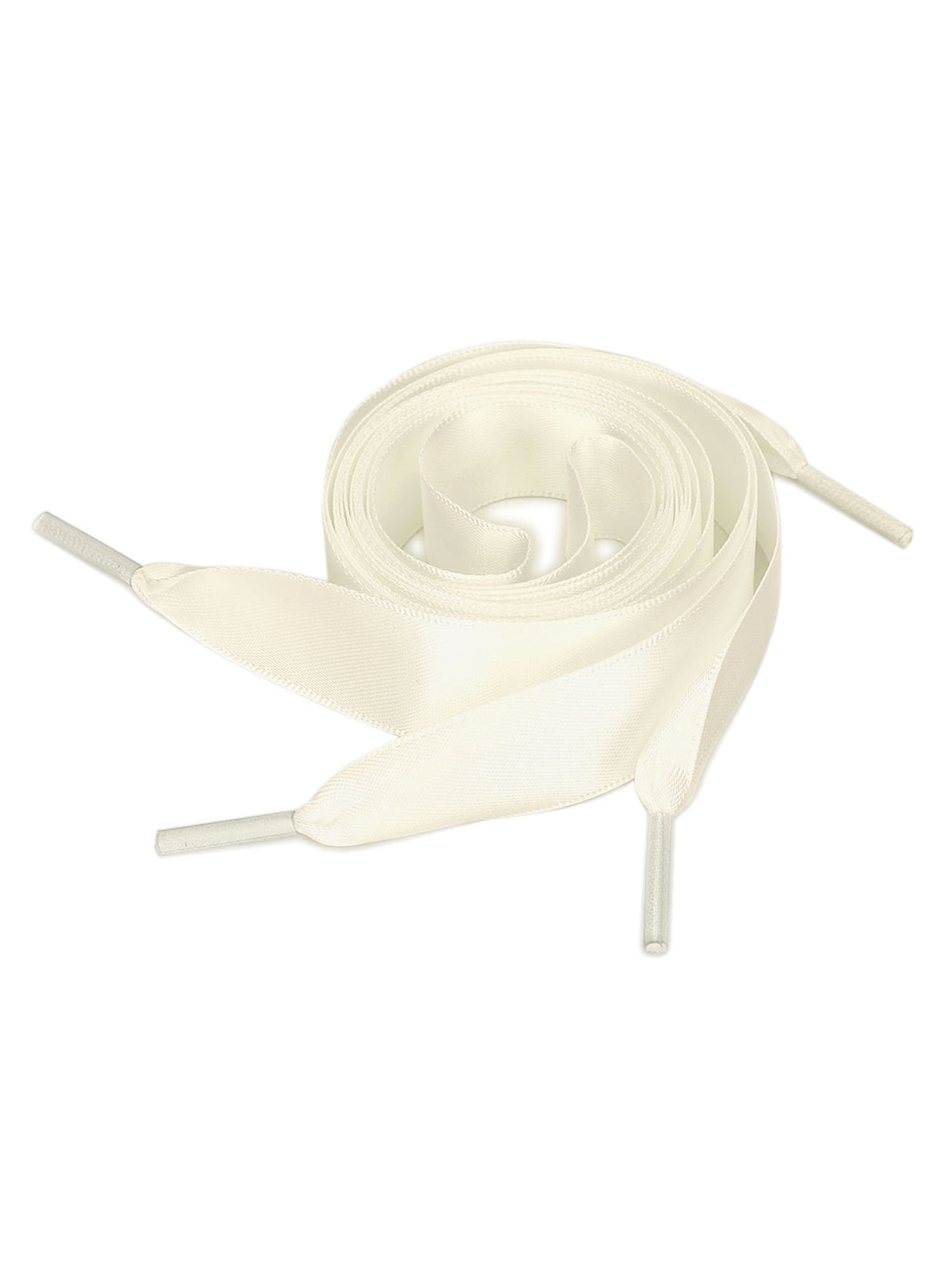 INSPIRE CHIC Women's 2 Pairs Flat Ribbon Sneaker Canvas Shoelaces Beige ...