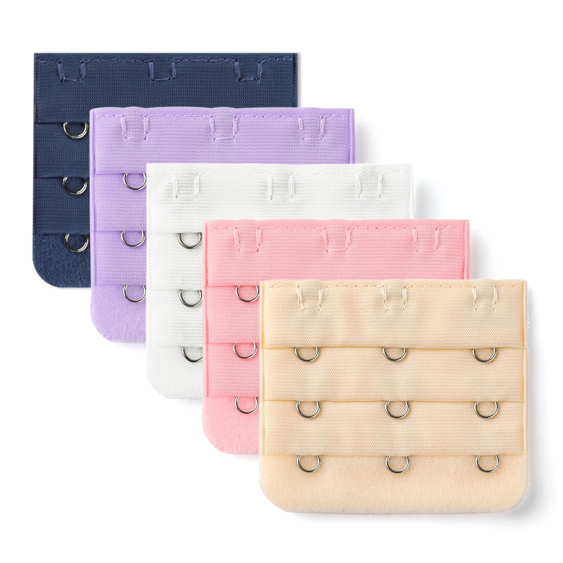 3 Hook 3 Row Stretchy Bra Strap Extenders Buckle Hooks Bra Band for ...