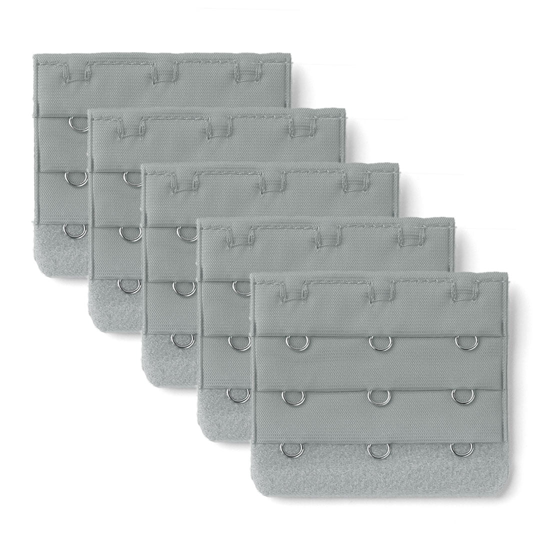 Allegra K Women's 3 Hook 3 Row Bra Extenders Stretchy Bra Strap Buckle ...