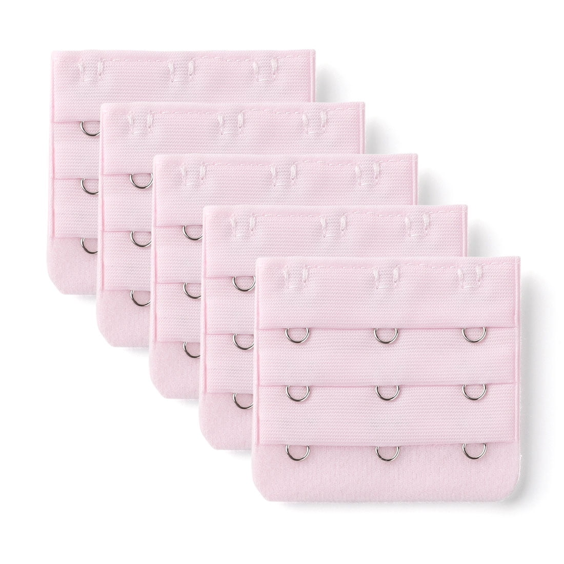 INSPIRE CHIC Women's 3 Hook 3 Row Bra Extenders Stretchy Bra Strap ...